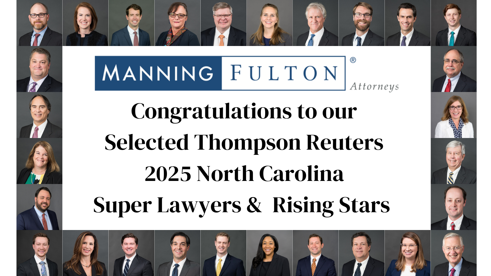 Twenty-Eight Manning Fulton Attorneys Named North Carolina Super ...